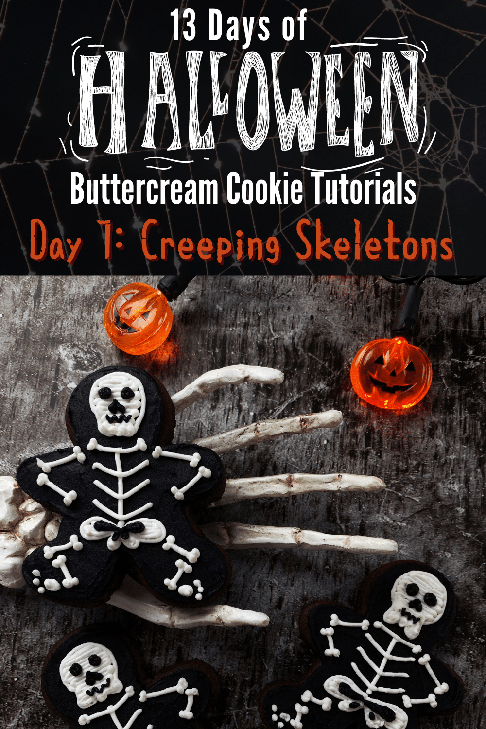 How to Make Skeleton Sugar Cookies - 13 Days of Halloween Cookie Decorating