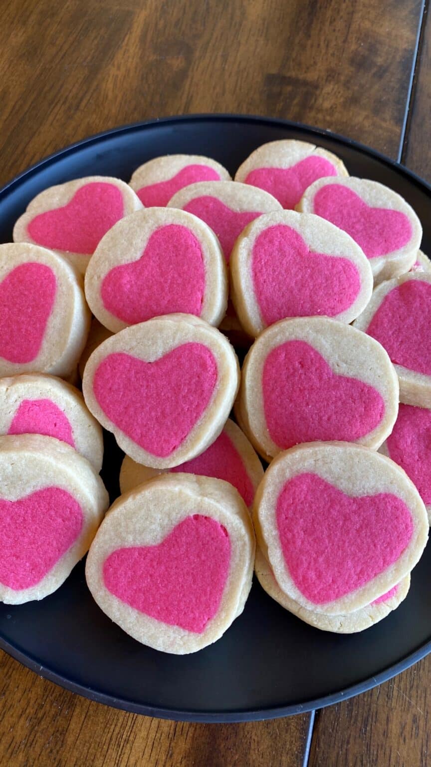 Homemade Slice and Bake Valentine Cookies