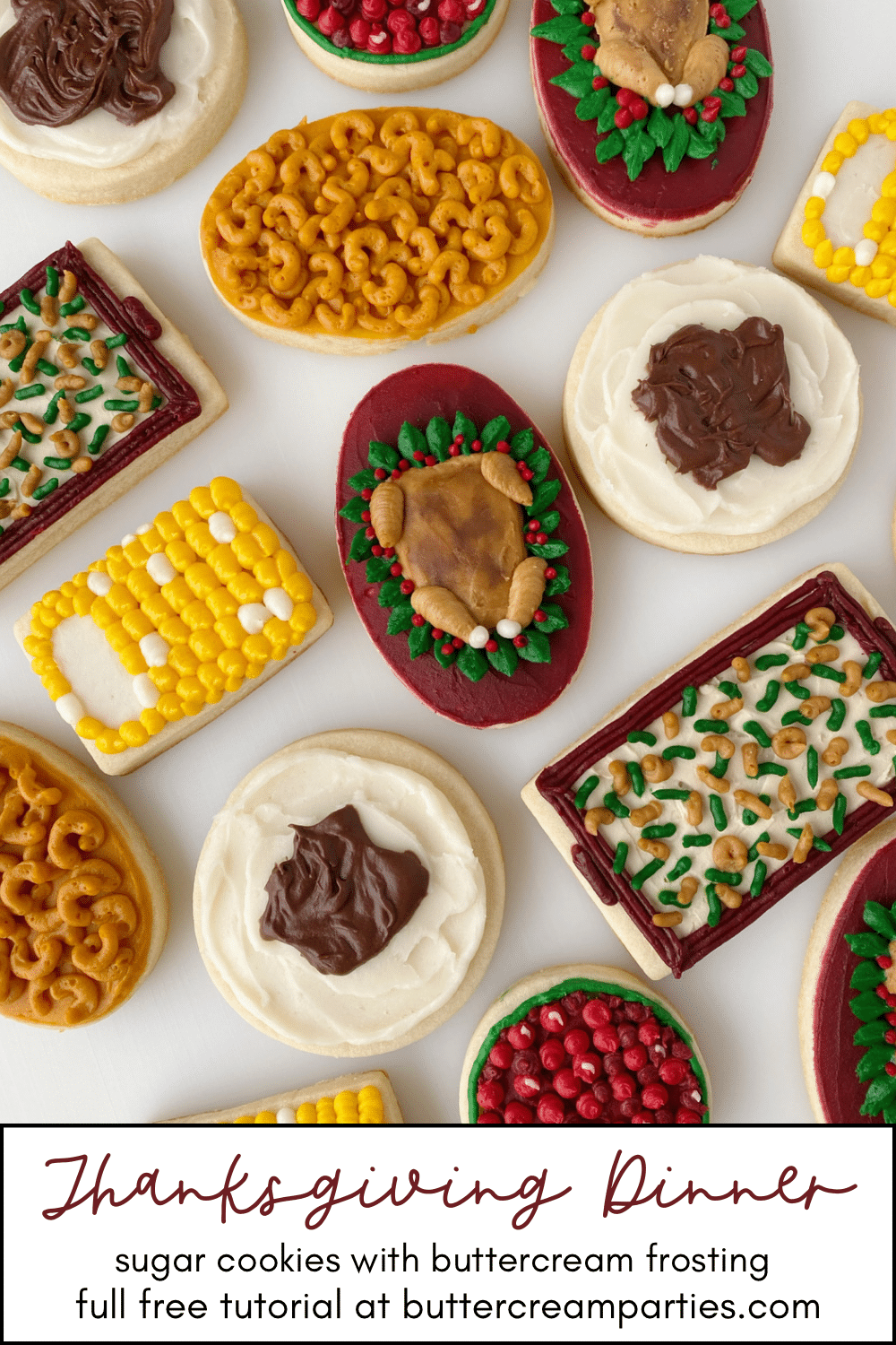 6 Tutorials for Decorated Thanksgiving Holiday Cookies with Buttercream