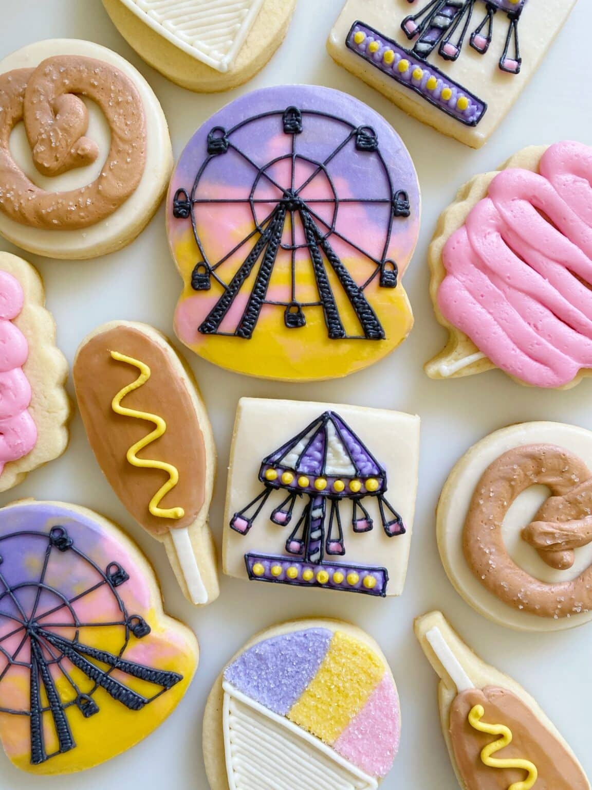 State Fair Carnival Decorated Cookies with Buttercream