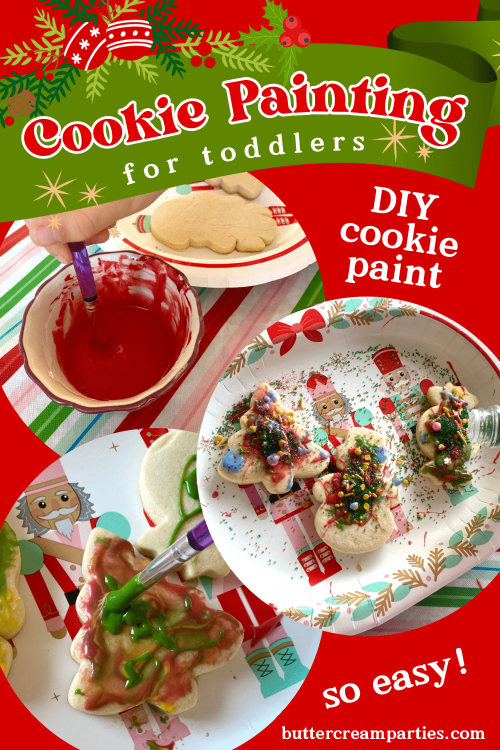 Super Easy Preschool Cookie Decorating with Cookie Paint | Buttercream ...