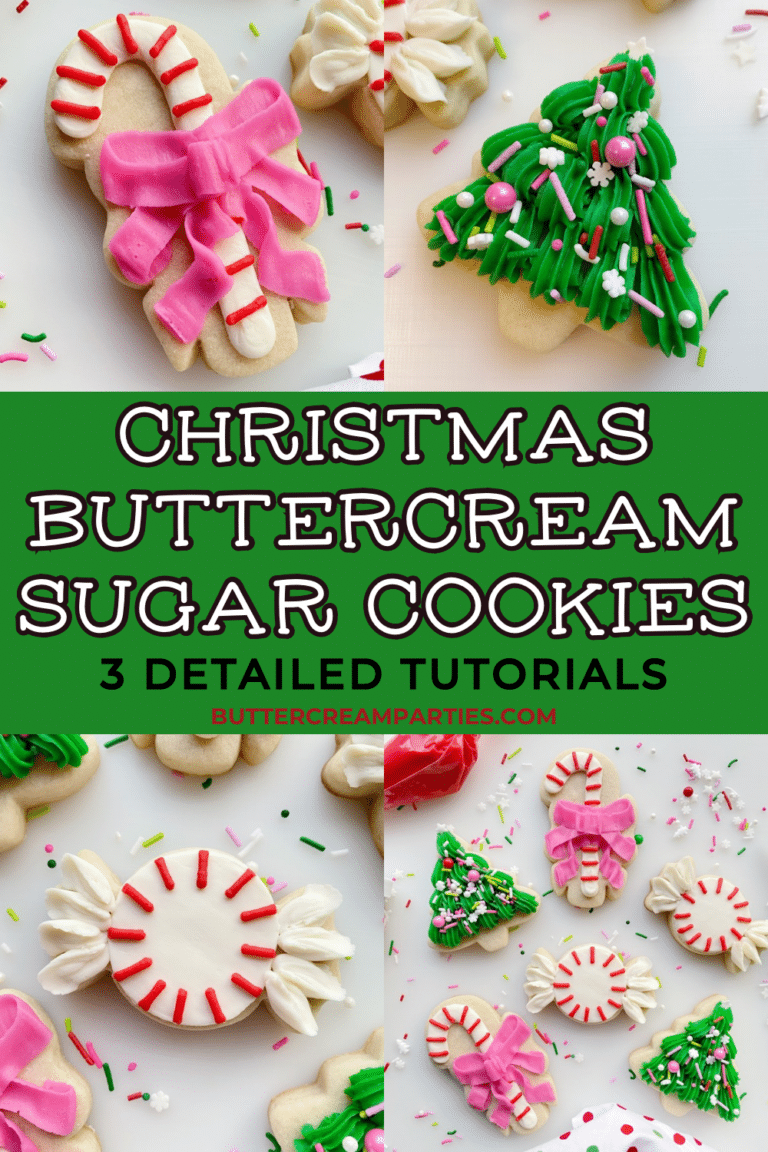 Peppermint Christmas Cookies | Buttercream Parties