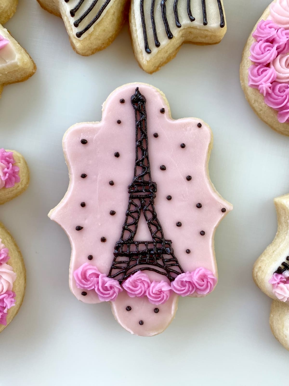 Paris Decorated Cookies with Buttercream Frosting